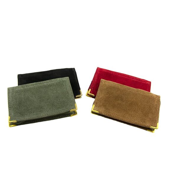 English Leather | Bags | English Leather Suede Zip Around Wallet 4 Pc ...